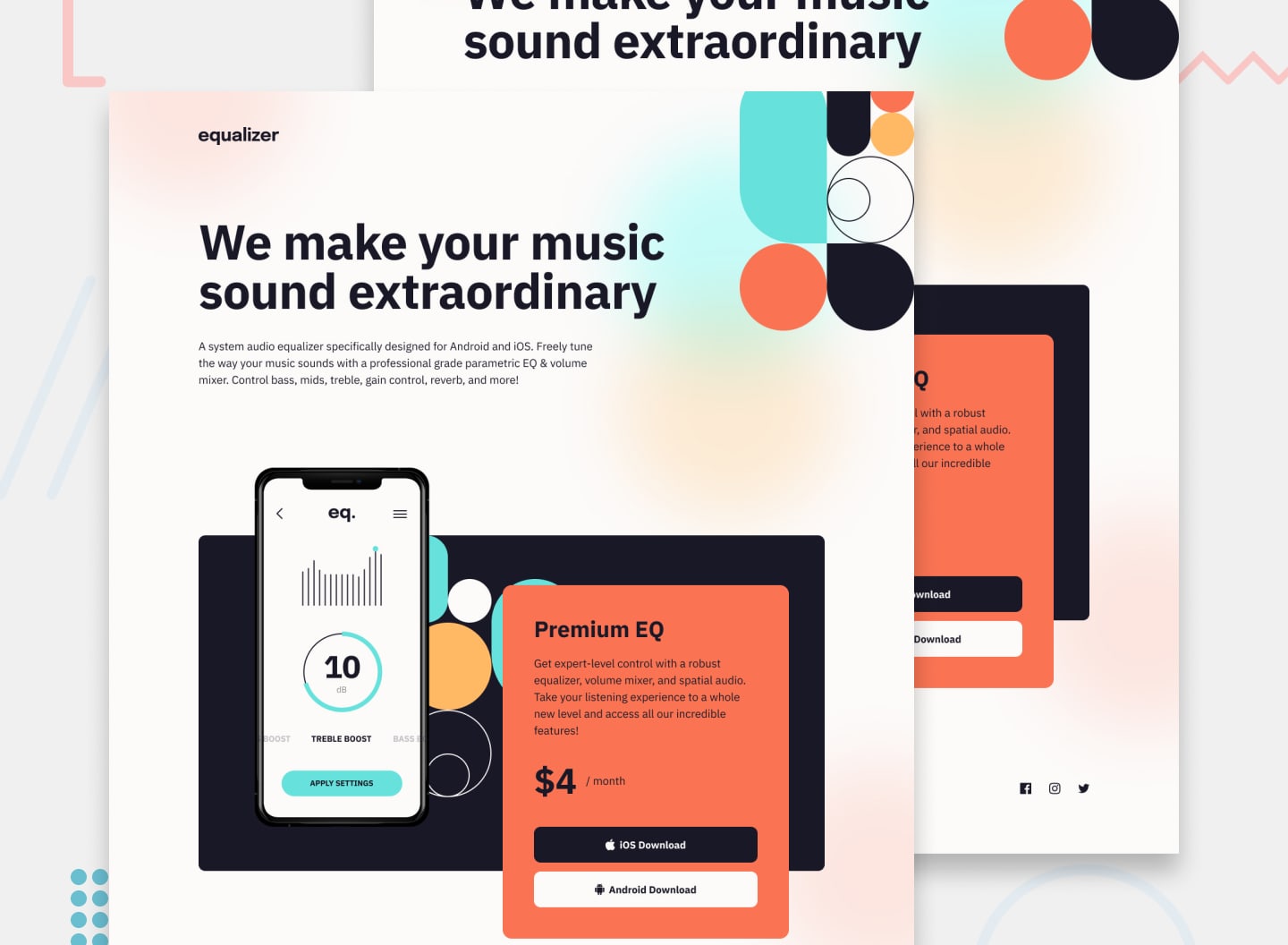 Frontend Mentor | Responsive Equalizer landing page using Tailwind CSS ... Frontend Mentor | Responsive Equalizer landing page using Tailwind CSS ...