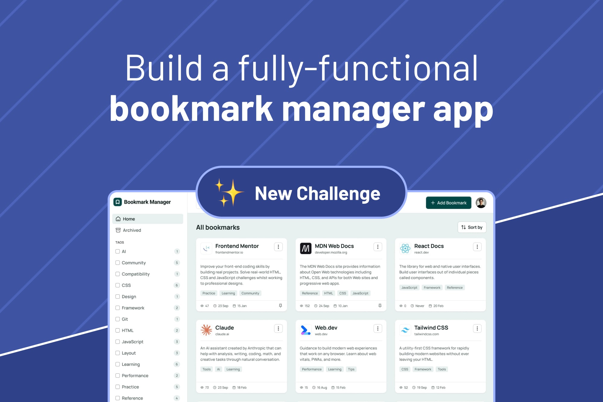 Build a Bookmark Manager App | Frontend Project