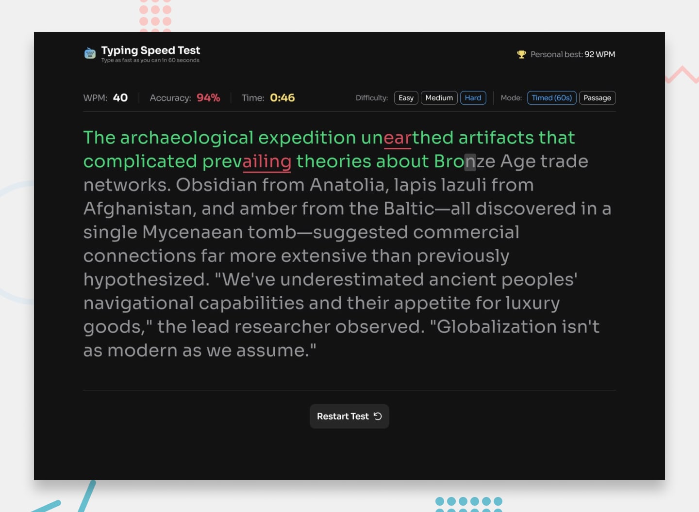 Build a Typing Speed Test App | JavaScript Project