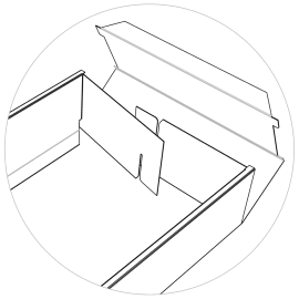 Interlocking Flaps, a pair of flaps of packaging box | cefBox