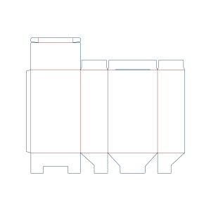 Customizable Tuck End Folding Carton Dieline, Template | cefBox