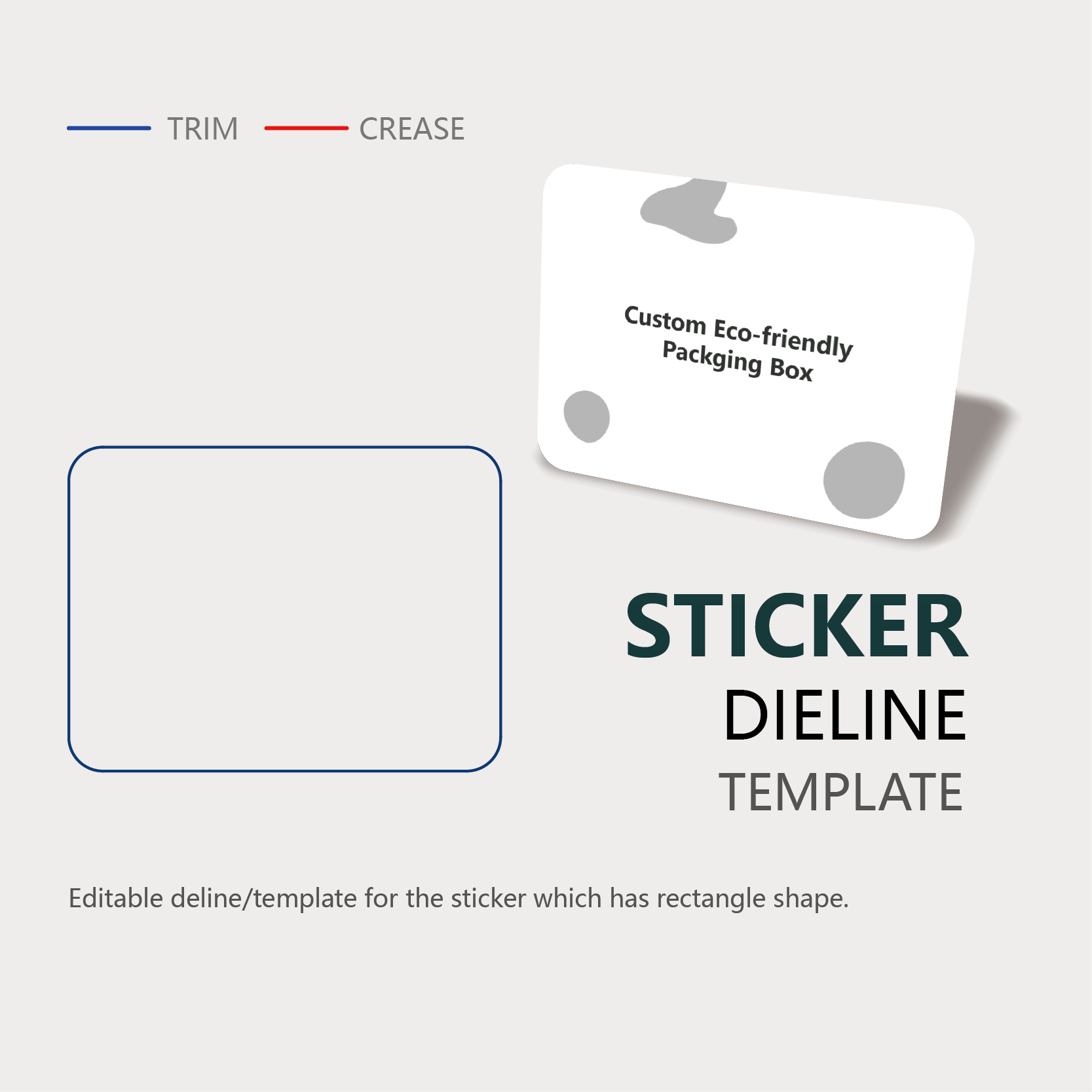Rectangular Stickers Design Templates, Dieline | cefBox