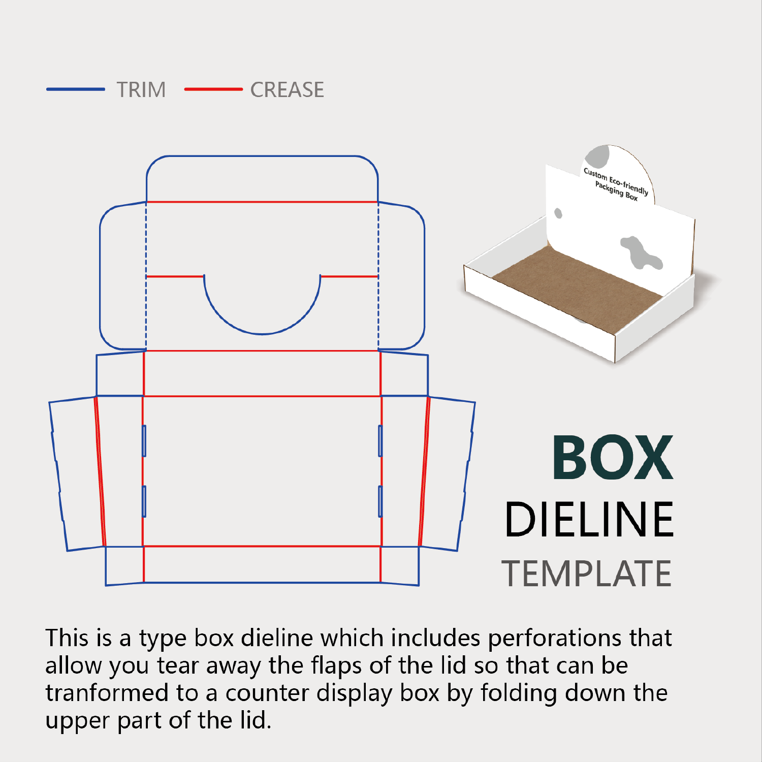 Display Box Design Templates, Dieline - Beveled Sides | cefBox