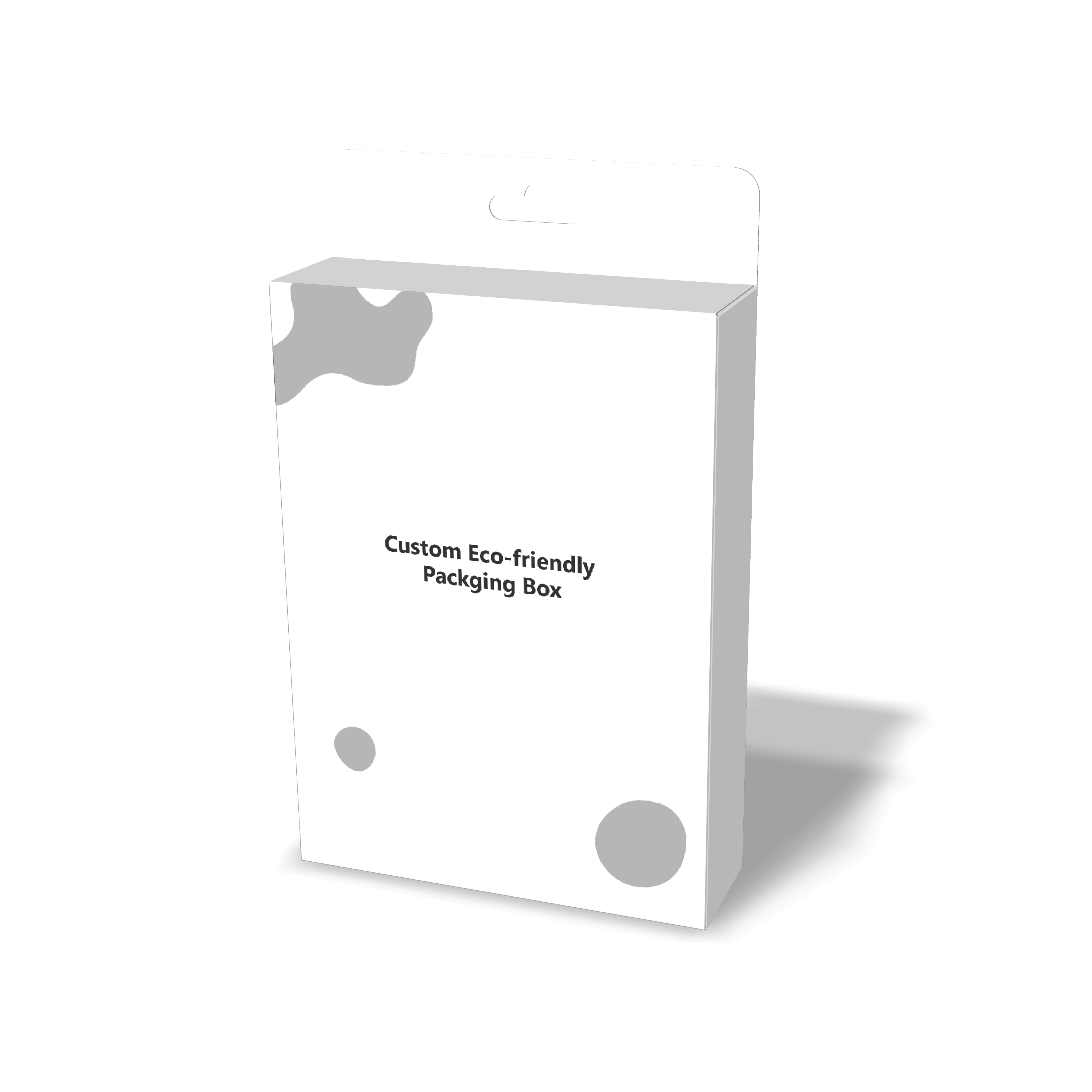 Customizable with-hang-tab type folding carton box dieline | cefBox