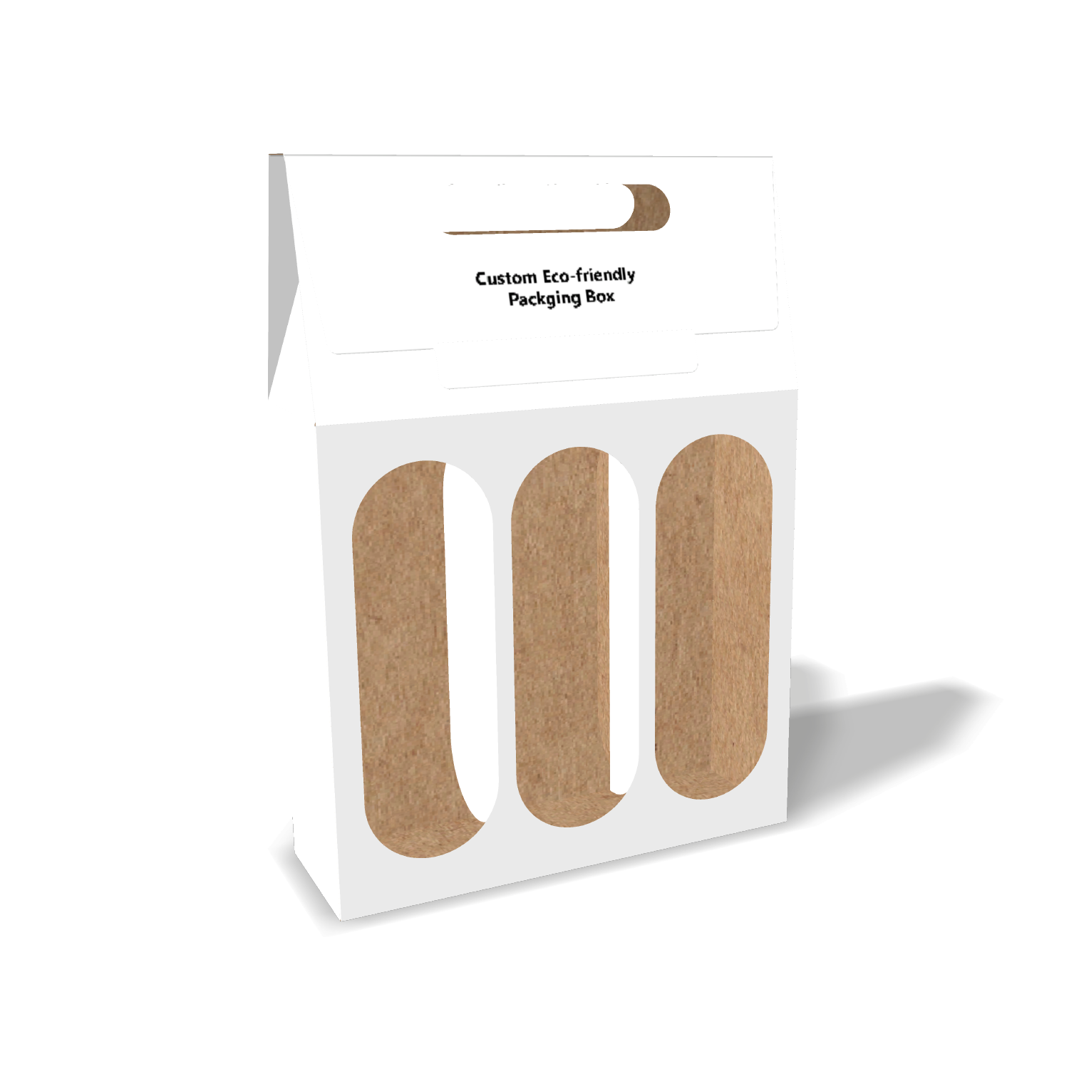 Custom dimensions three bottle wine carrier box template | cefBox