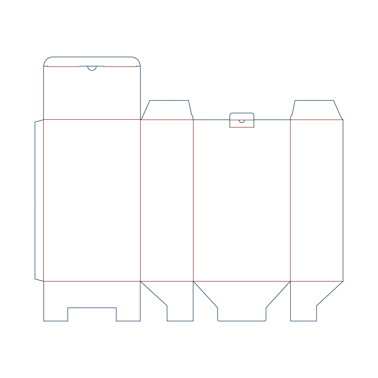 Customizable Dieline. Style: Folding Carton with Tab Closure | cefBox