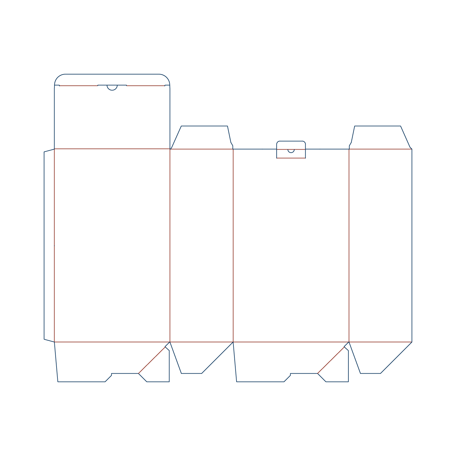 Customizable Dieline: Auto-lock Carton with Tab Closure | cefBox