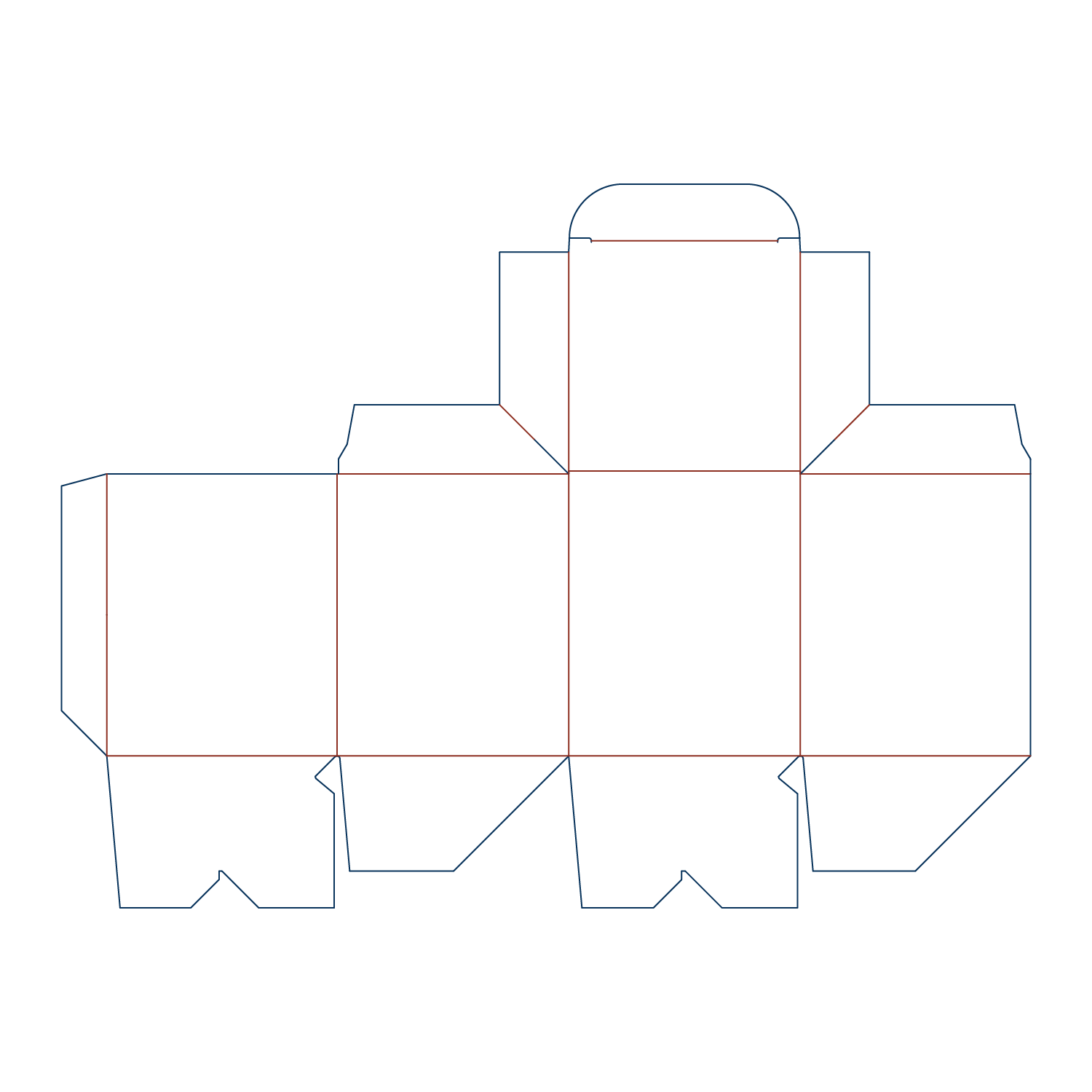 Customizable Carton with Gusset Tuck Cover & Crash Bottom | cefBox