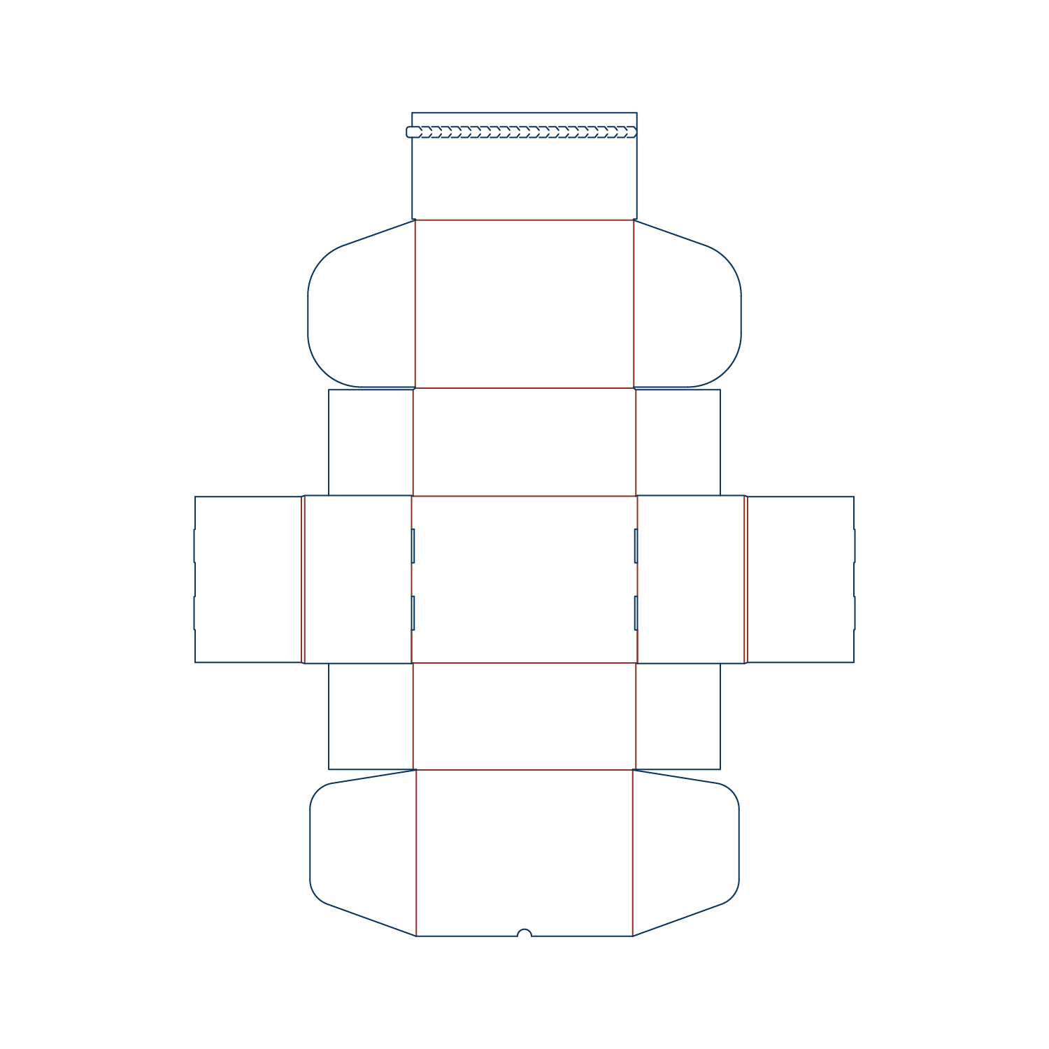 Customizable Mailer with Tear Strip & Inner Cover Dieline | cefBox