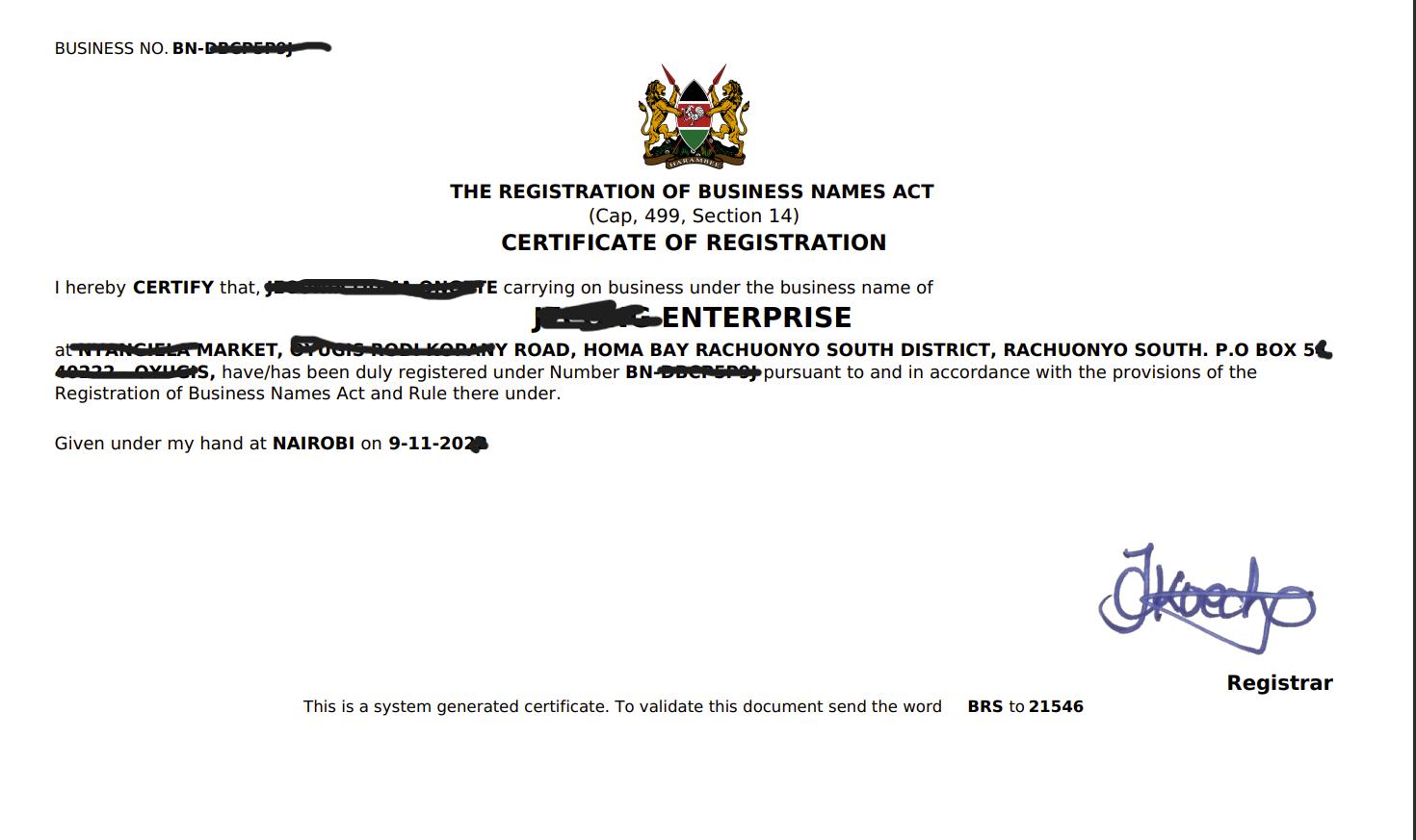Converting a Business Name to a Limited Company in Kenya - ANZIANO ...