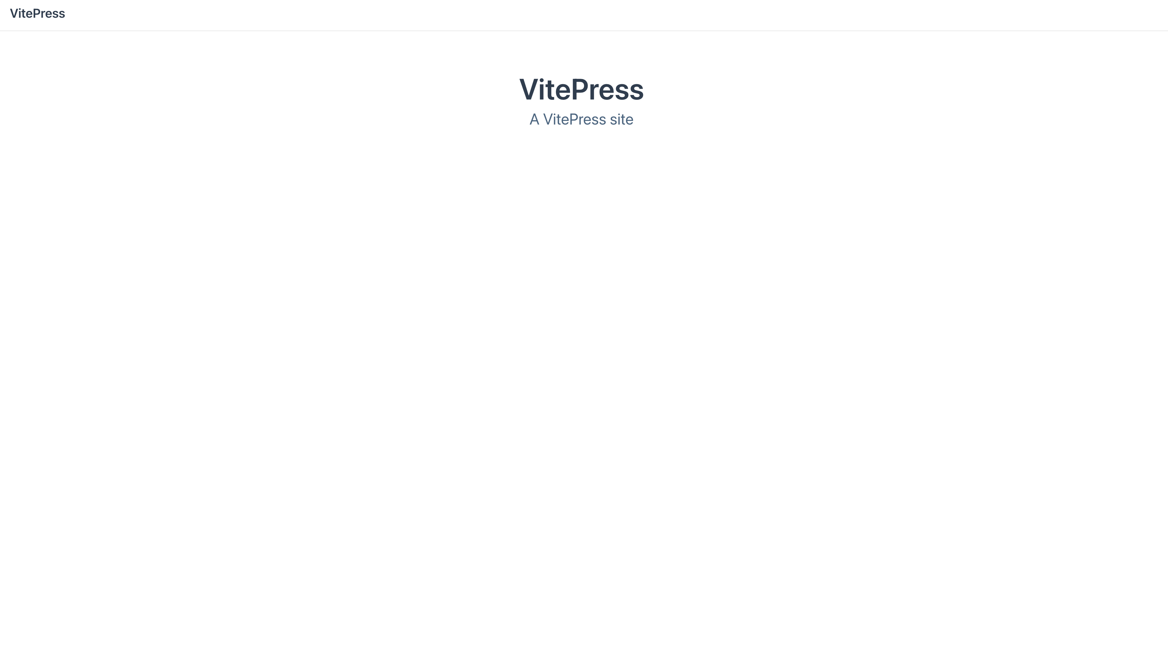 Create a document with VitePress