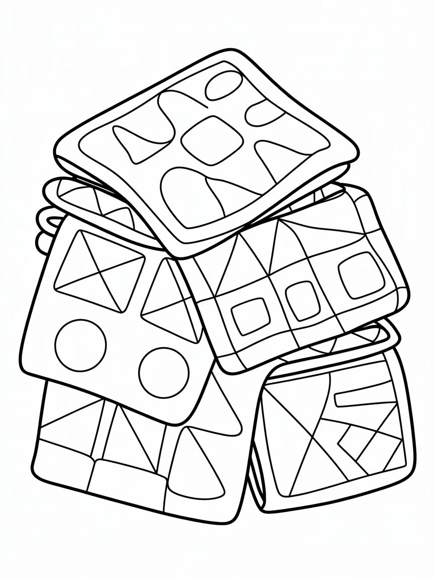 quilts - Free Coloring Page