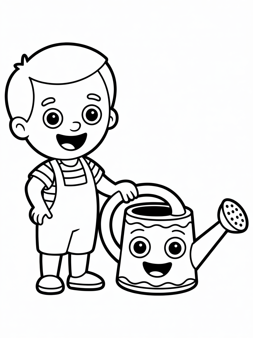 Short man - Free Coloring Page