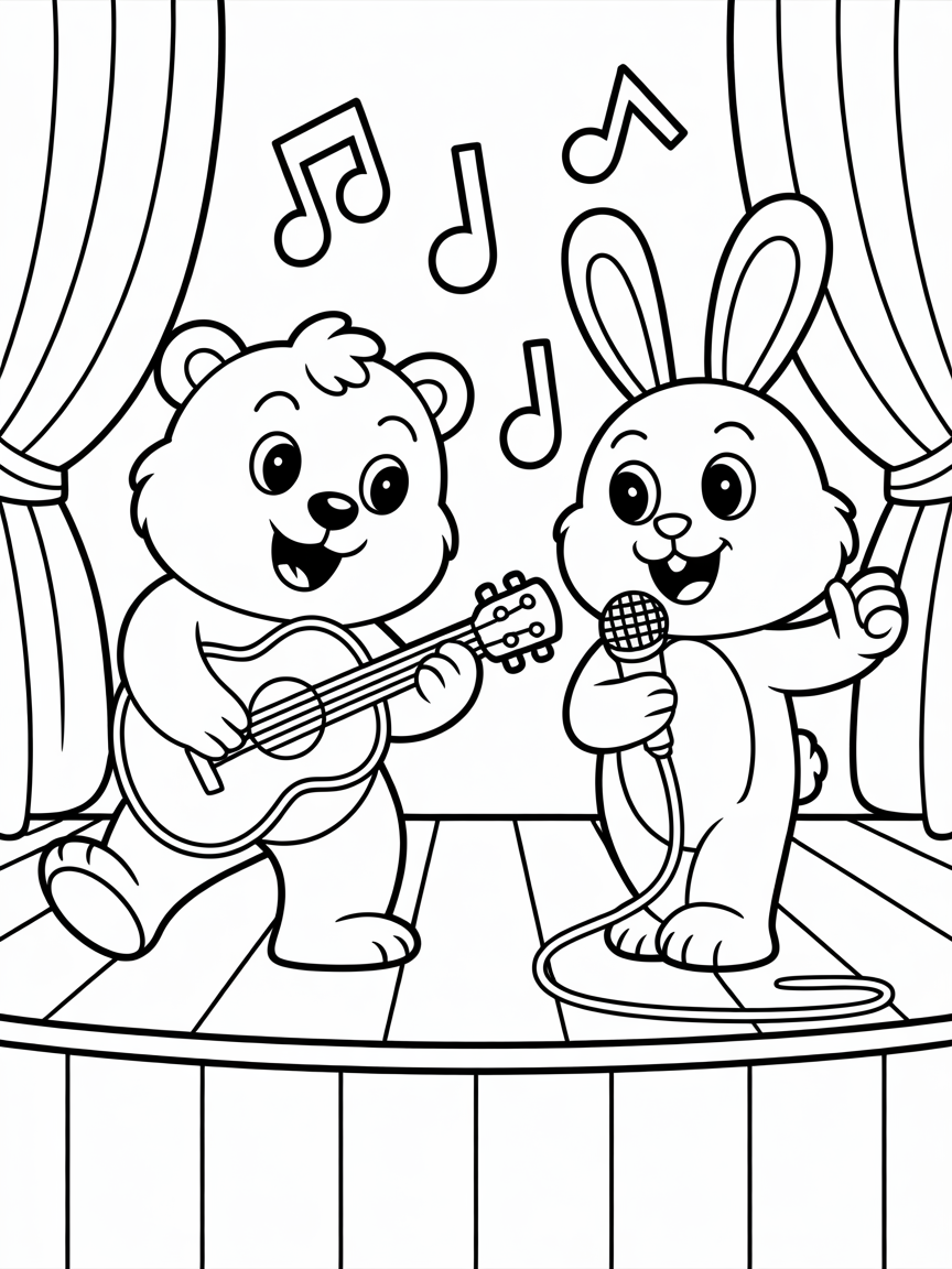duet - Free Coloring Page