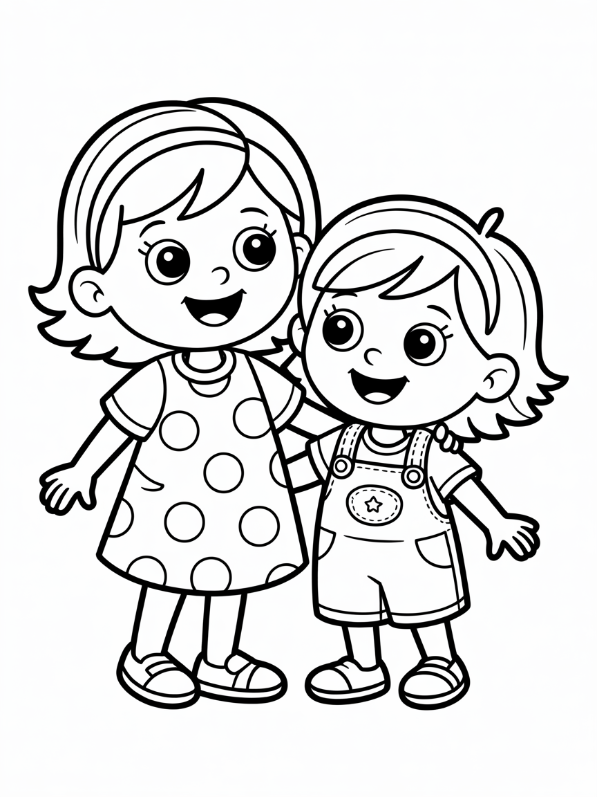 sister - Free Coloring Page
