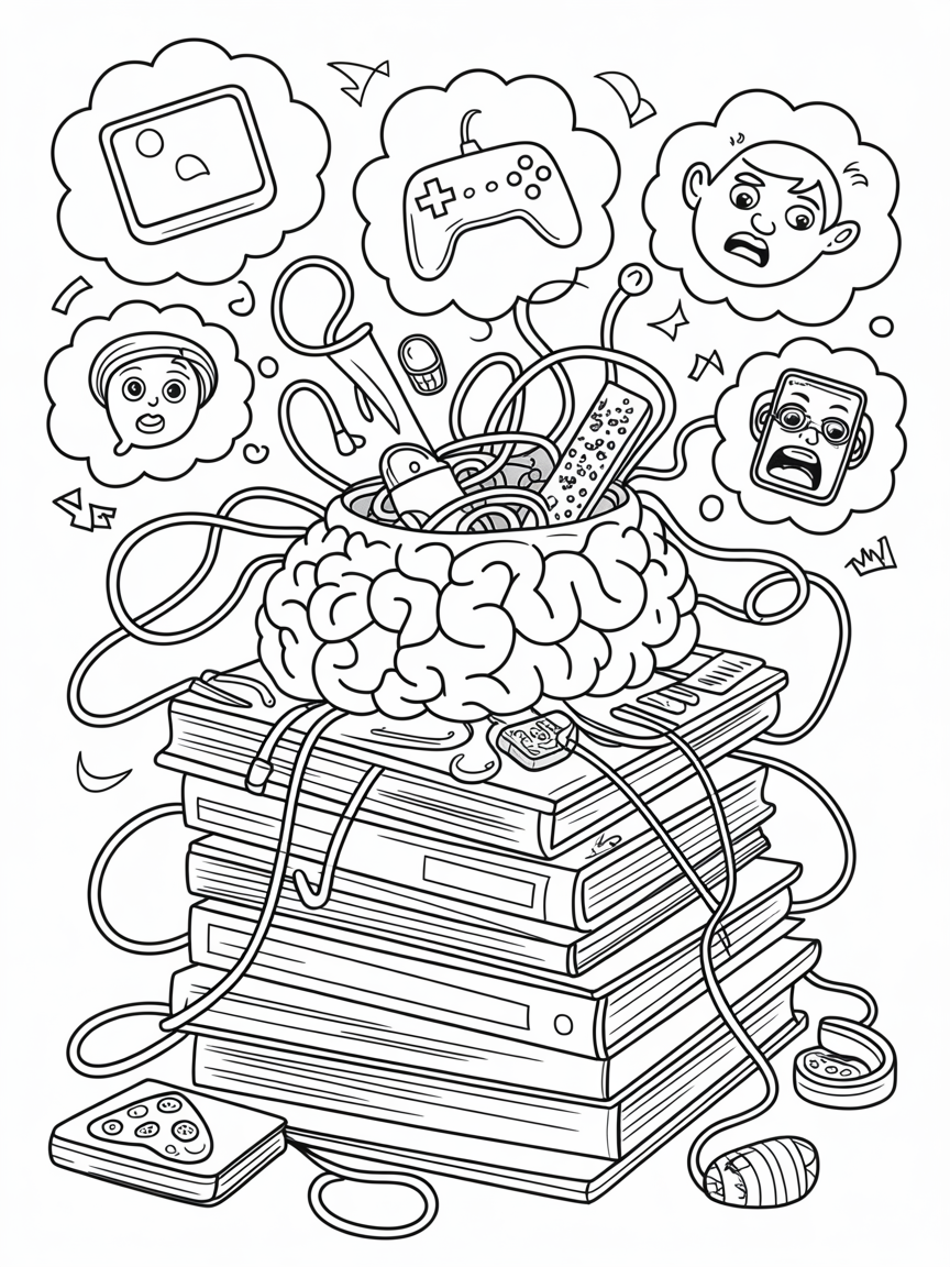 Brainrot - Free Coloring Page