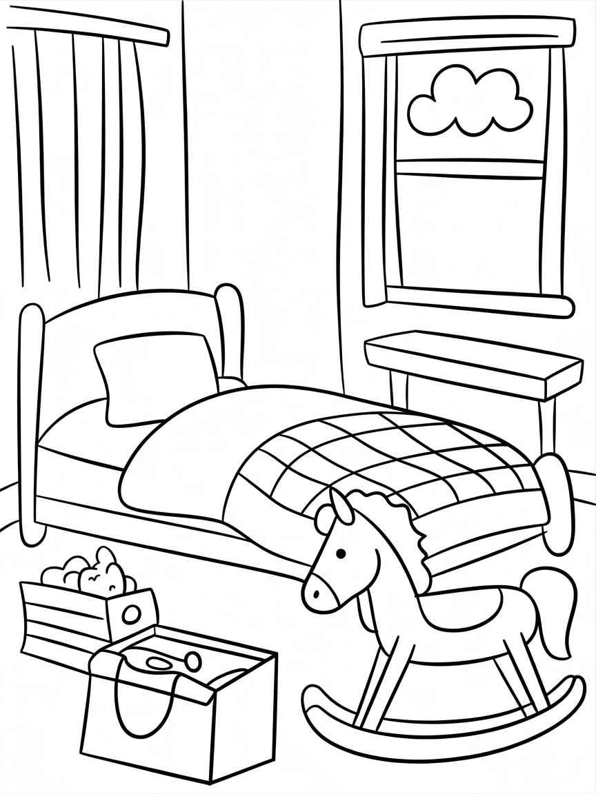 Room - Free Coloring Page