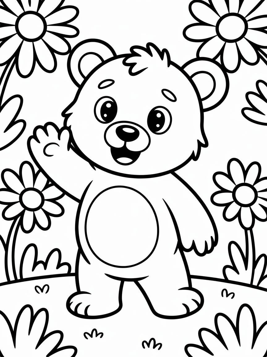 friendly - Free Coloring Page