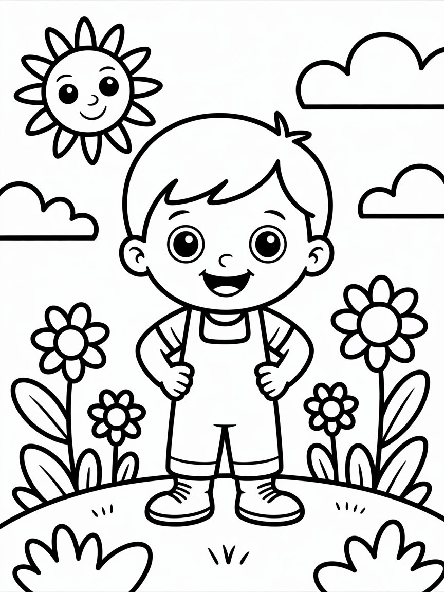 Myself - Free Coloring Page