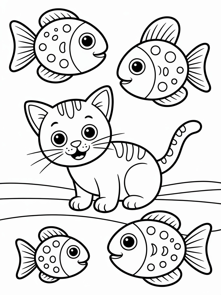 Meaw - Free Coloring Page
