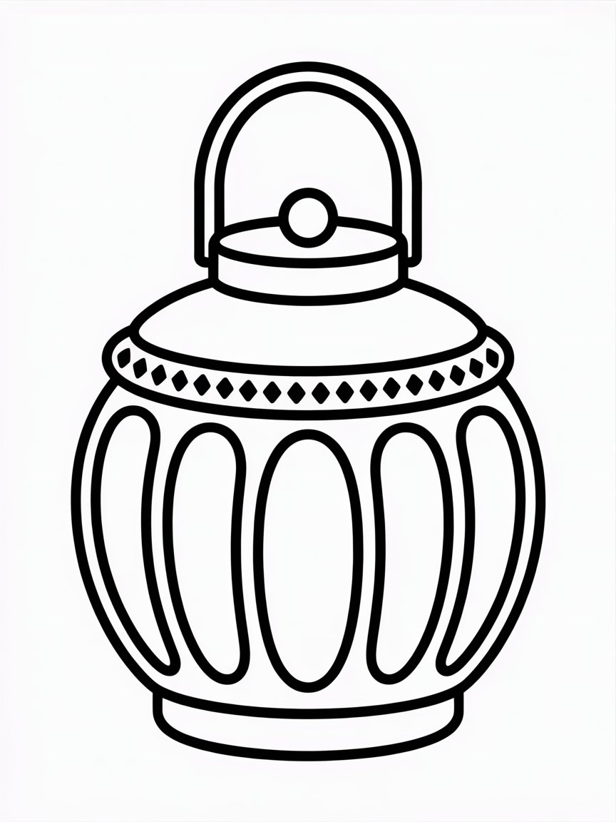 Lantern - Free Coloring Page