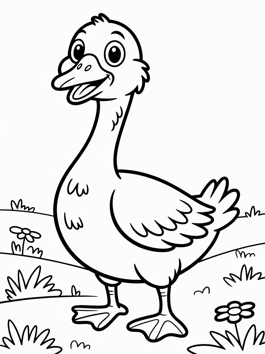 Goose - Free Coloring Page