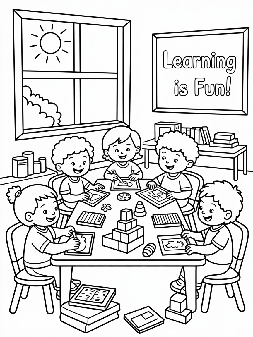 Class - Free Coloring Page