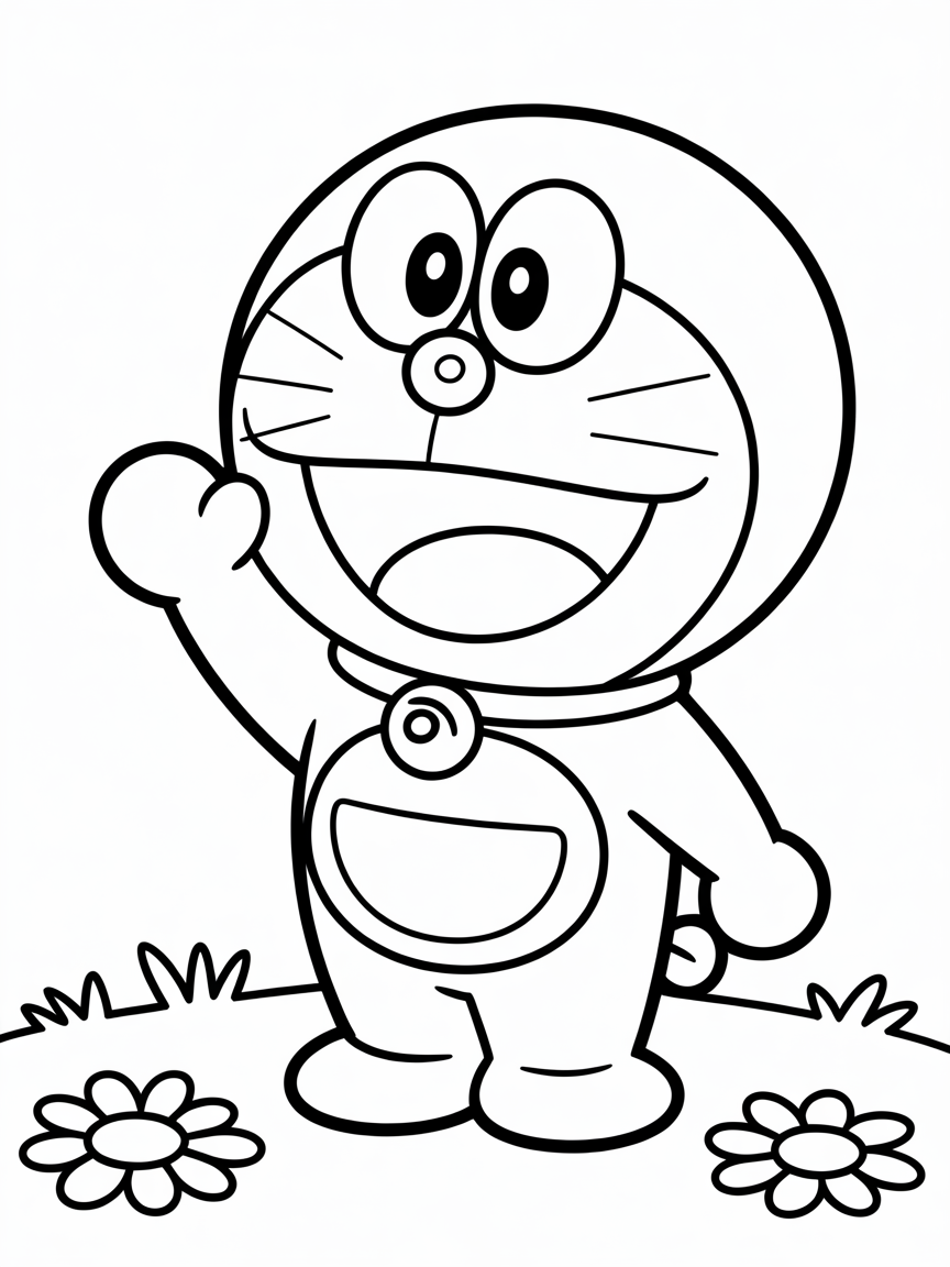 doremon - Free Coloring Page