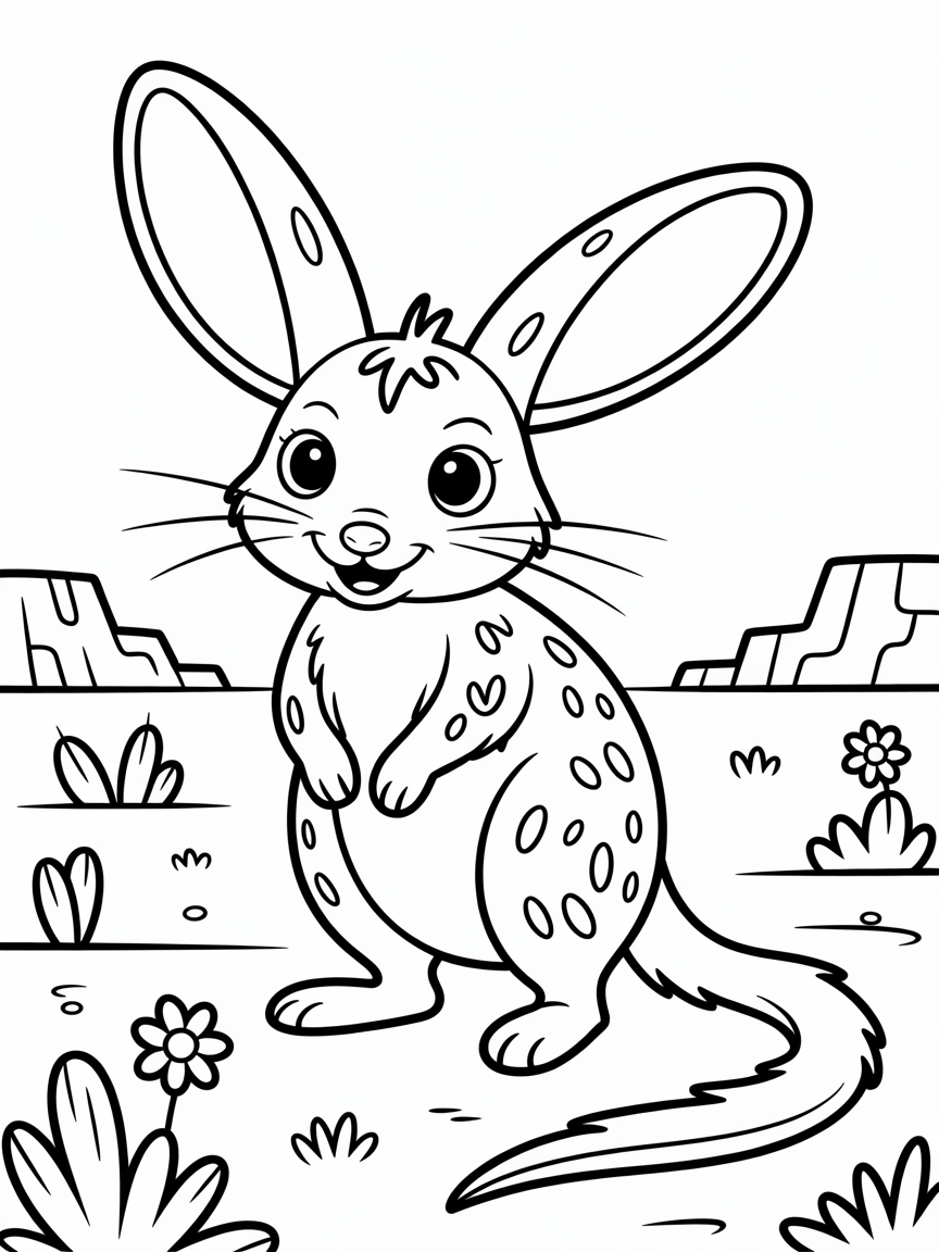 bilby - Free Coloring Page