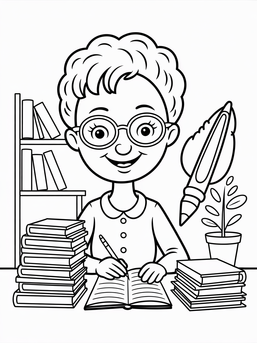 Jacqueline wilson - Free Coloring Page