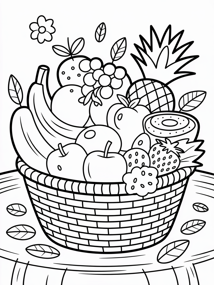 fruit - Free Coloring Page