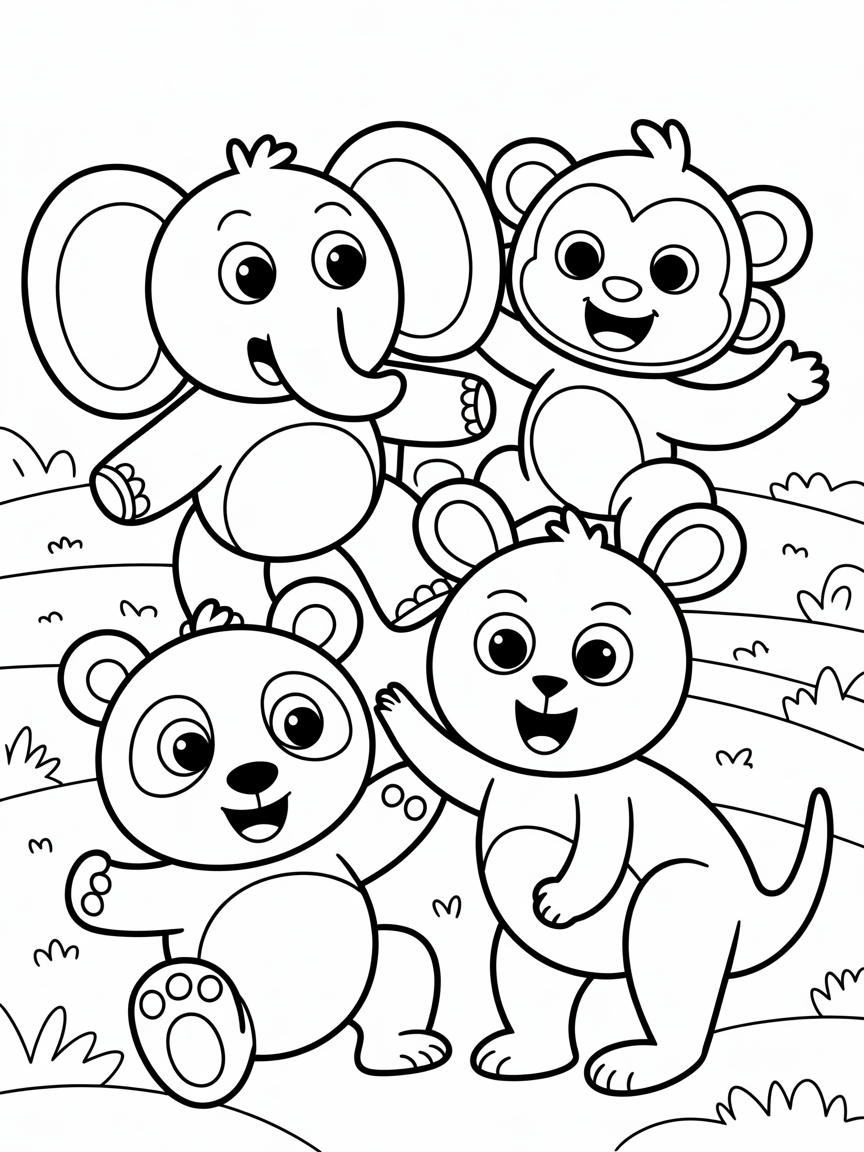 hewan - Free Coloring Page
