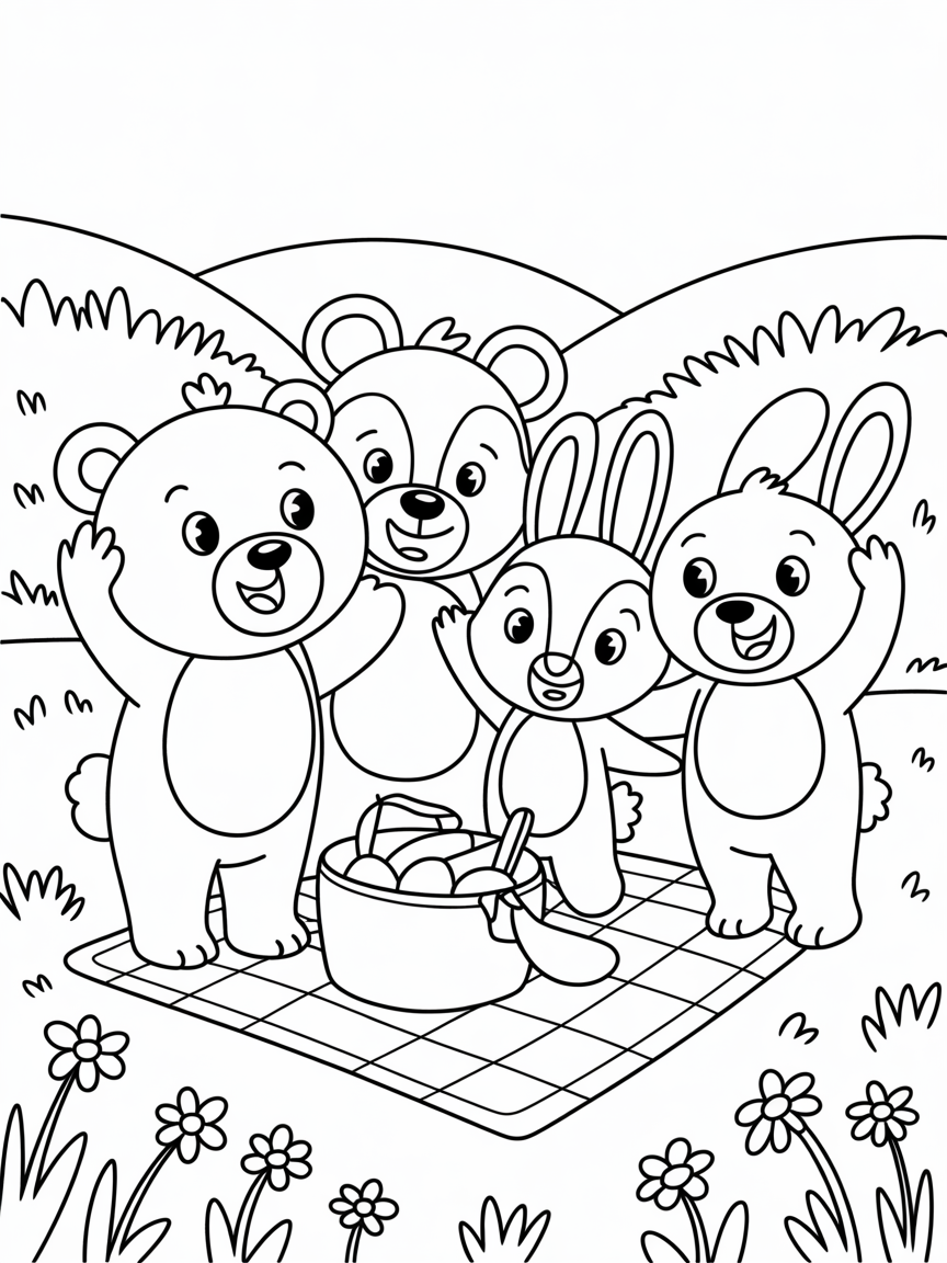 Friendship - Free Coloring Page