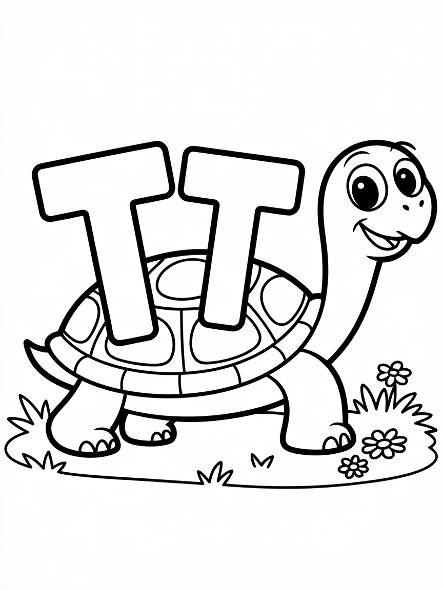 Tt - Free Coloring Page