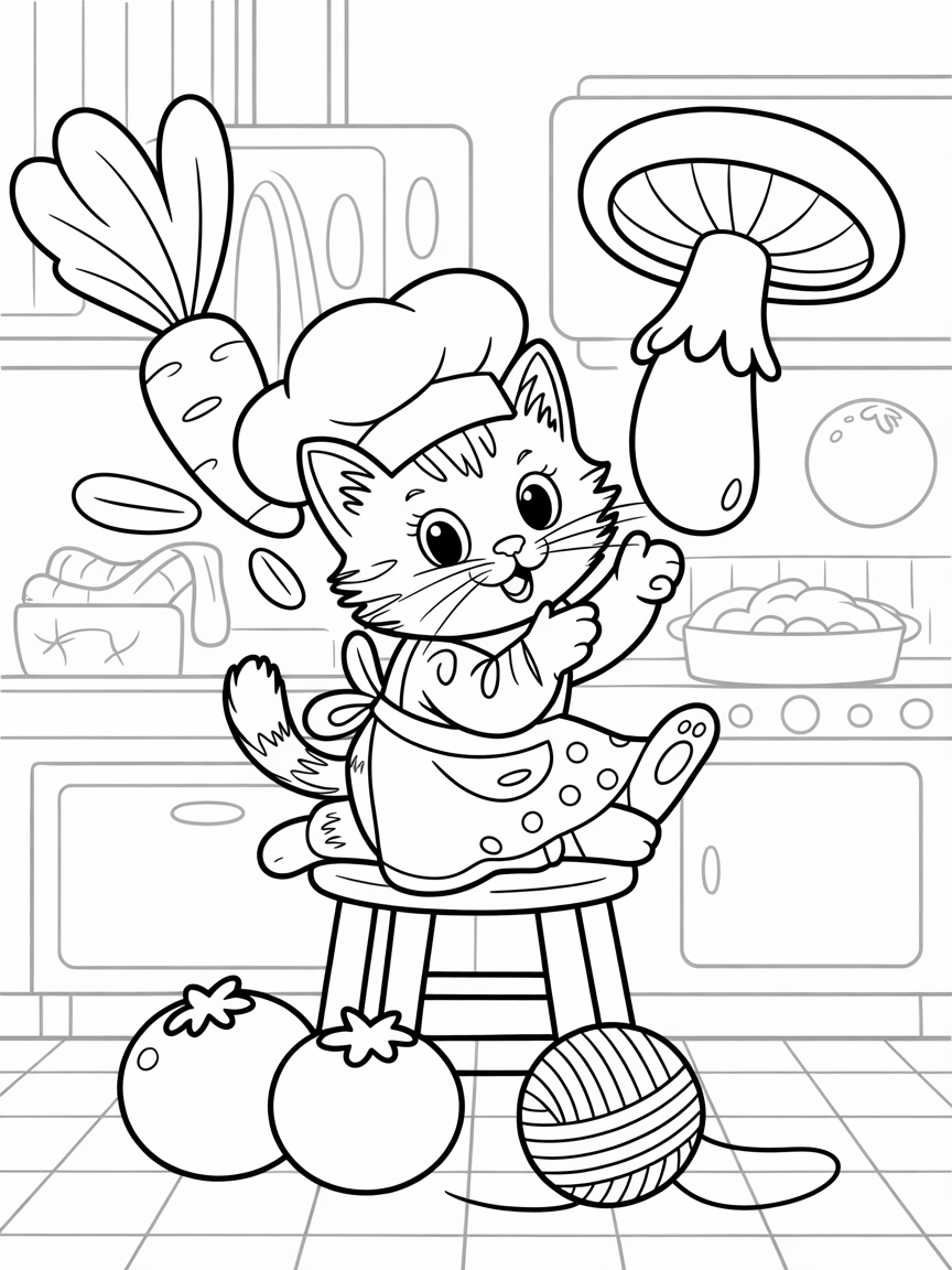 test cat - Free Coloring Page