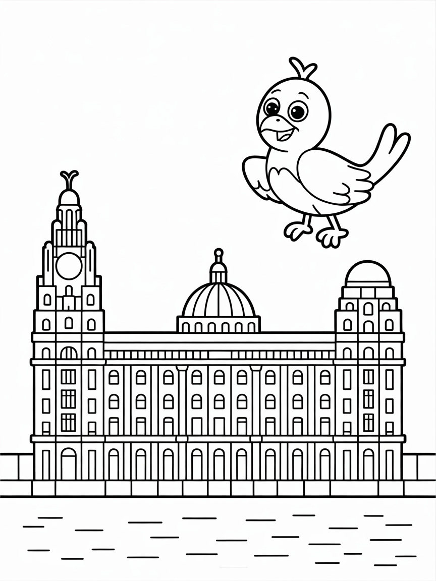Liverpool - Free Coloring Page