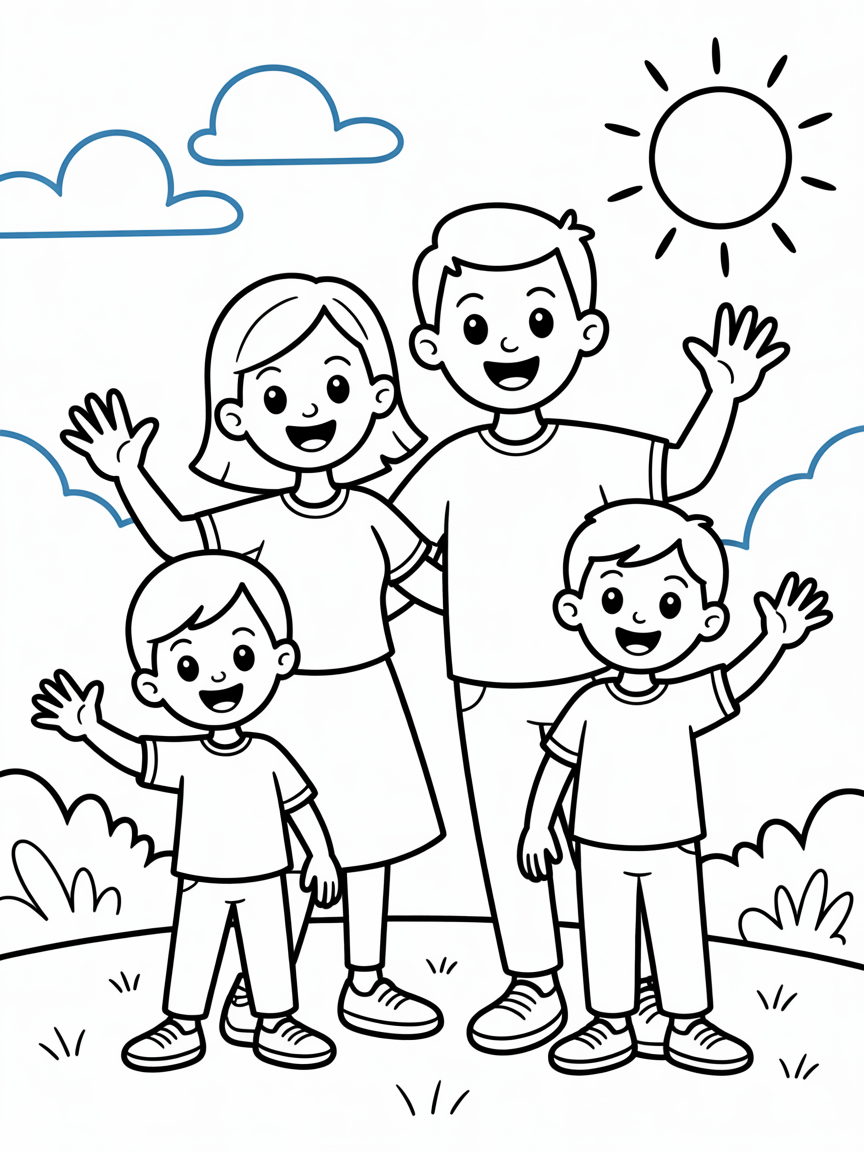 People - Free Coloring Page