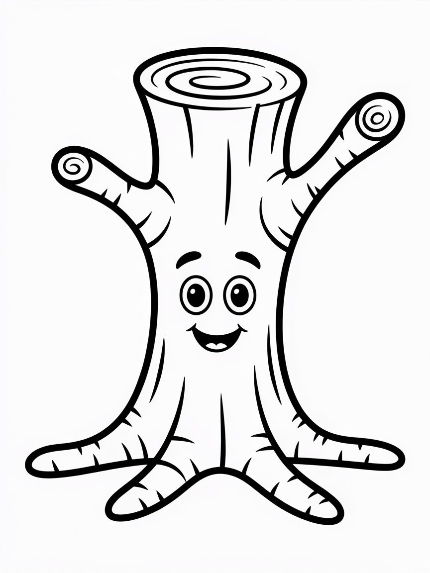 Wood - Free Coloring Page