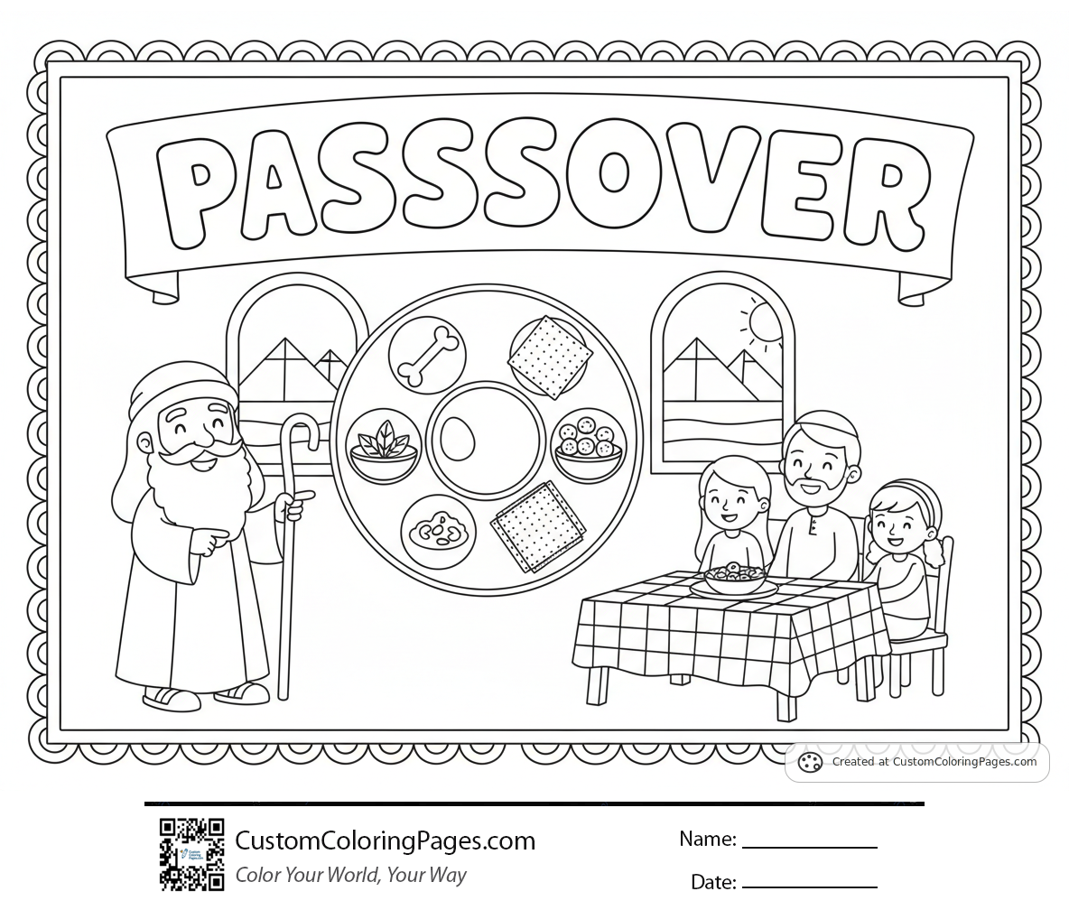 Passover Coloring Pages — Free Printable Designs