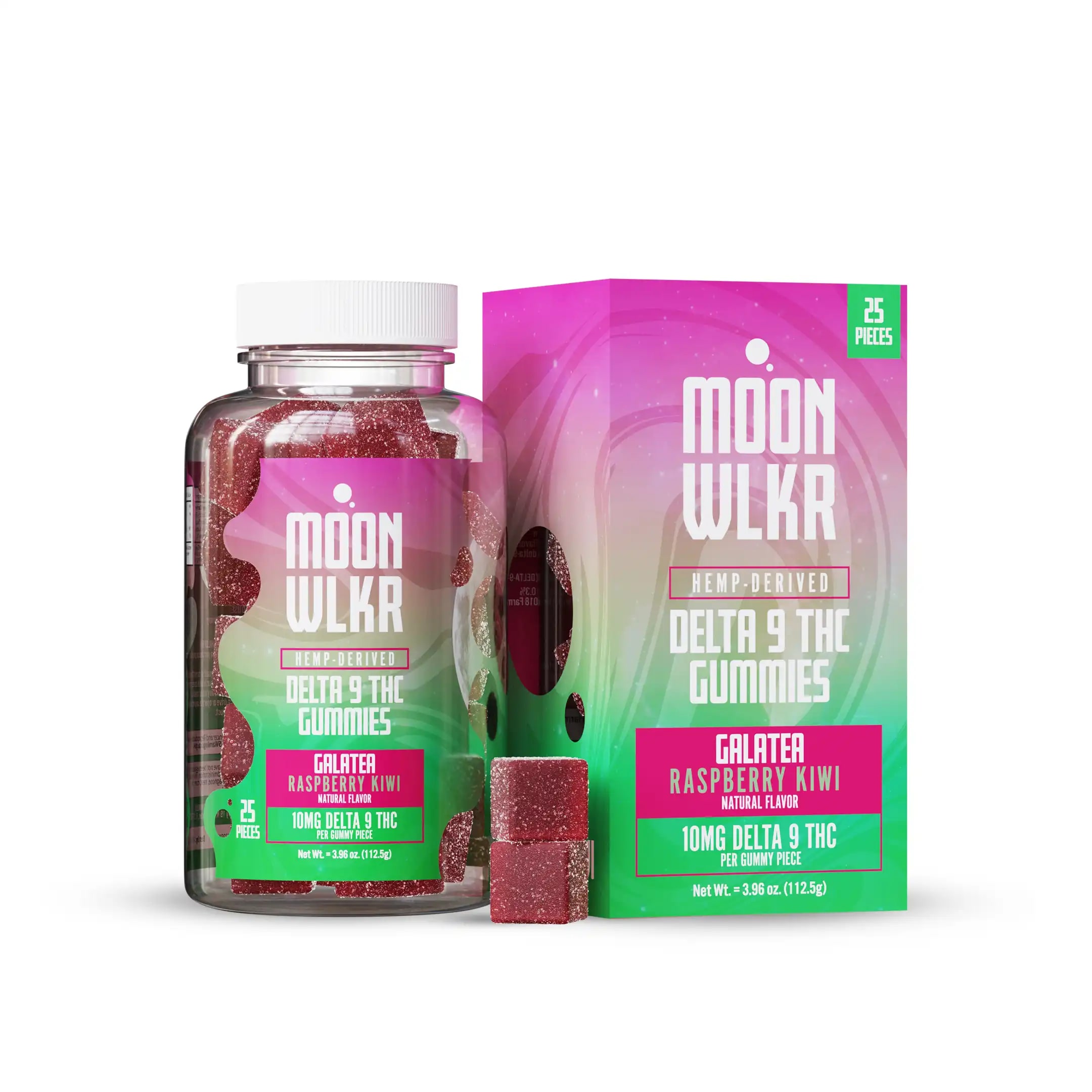 Delta 9 Gummies | Raspberry Kiwi | 250mg - MoonWlkr