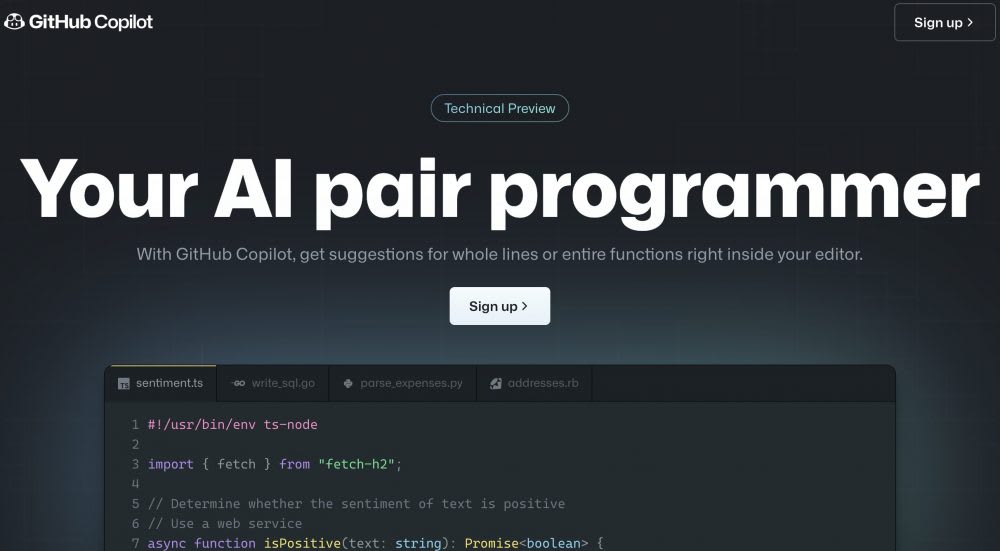Your AI pair programmer | 在宅勤務.com