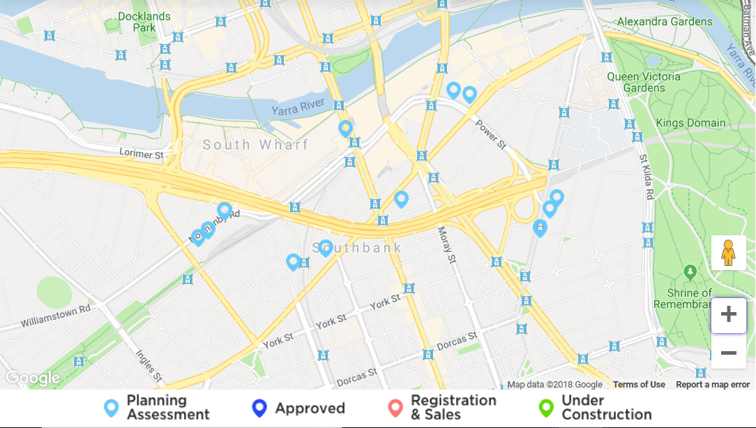 Southbank Development Overview August 2018 | Urban.com.au