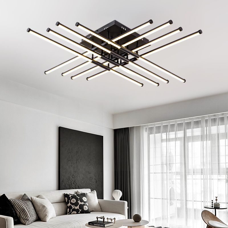 Buy Crossline-mat LED Ceiling-Mounted light Sandy Black Nigeria | Precise Lighting