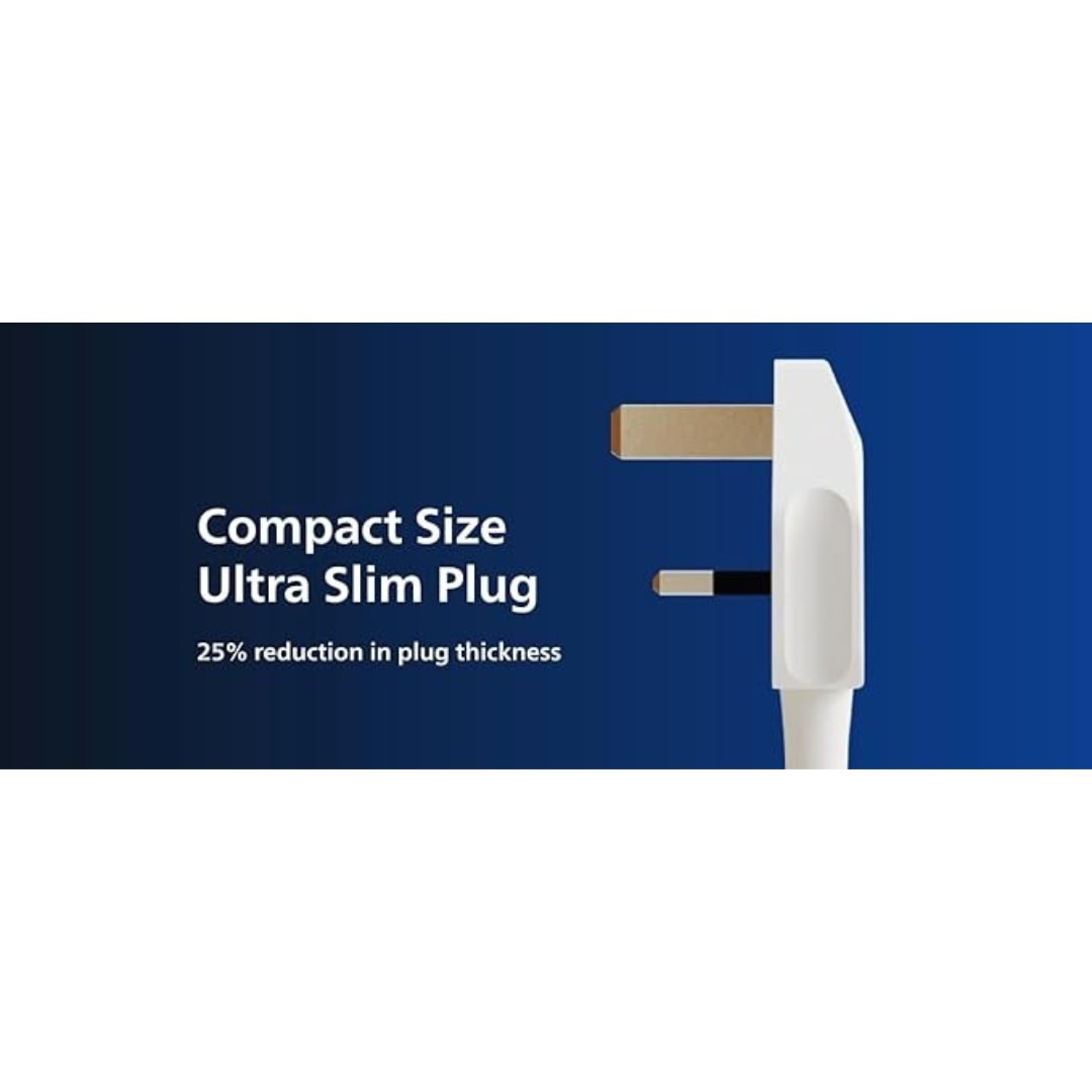 Philips CHP4141WA/69 Power Multiplier – 4 Way Extension Socket with 2 ...