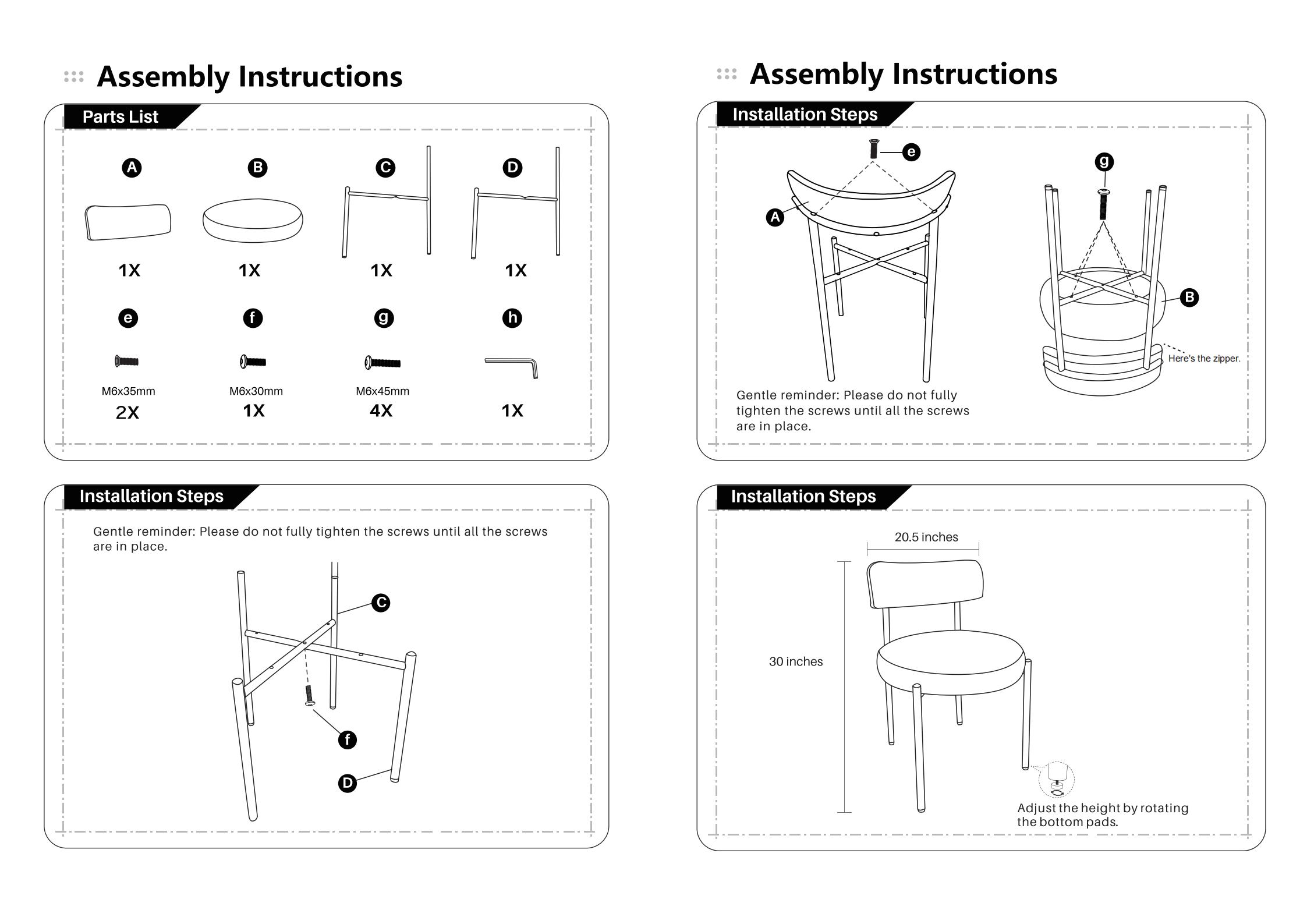 Desk Chair No Wheels Vanity Chair Comfy Accent Chair for Living Dining ...