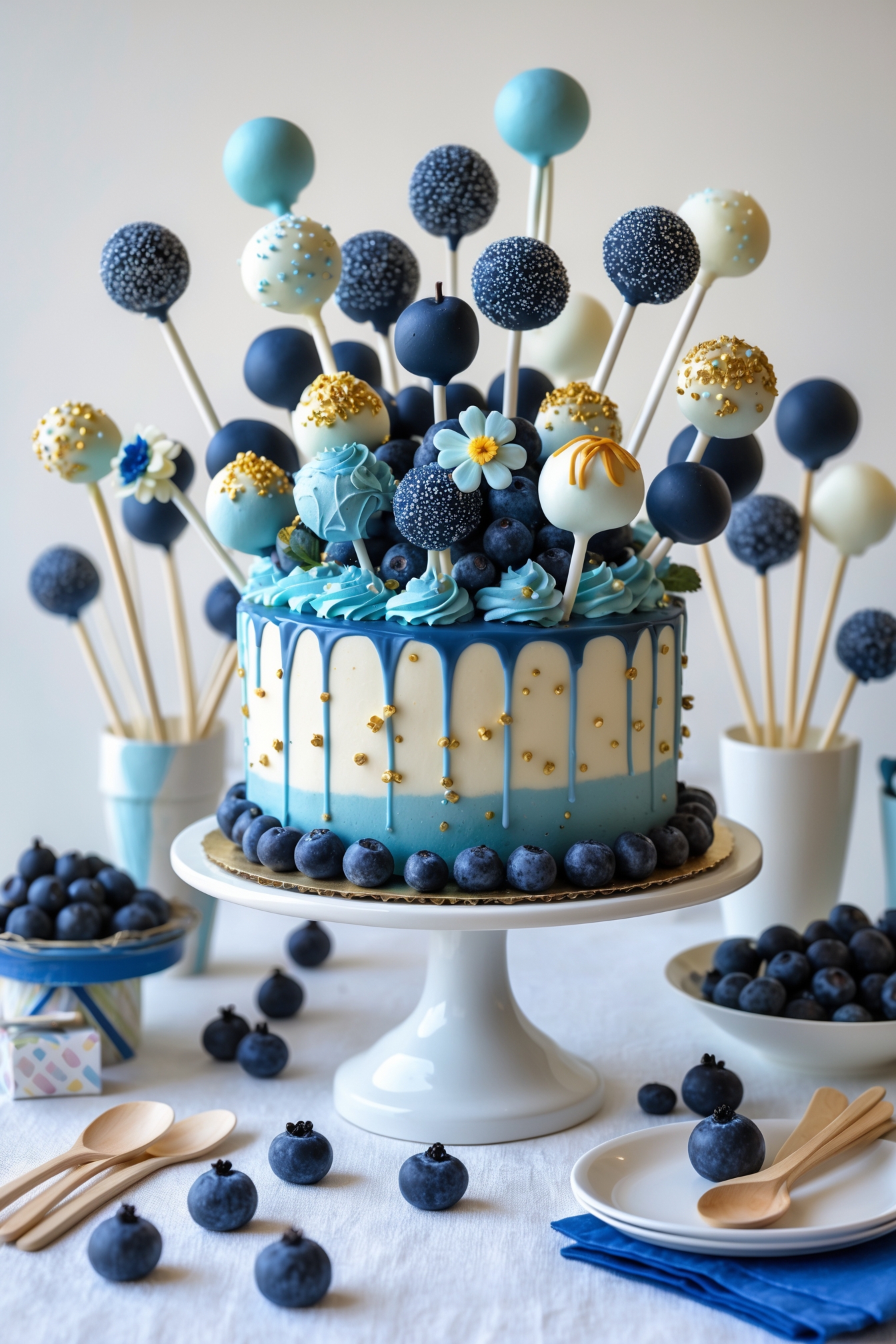 20+ Creative Blueberry Cake Decoration Ideas - CakeRe