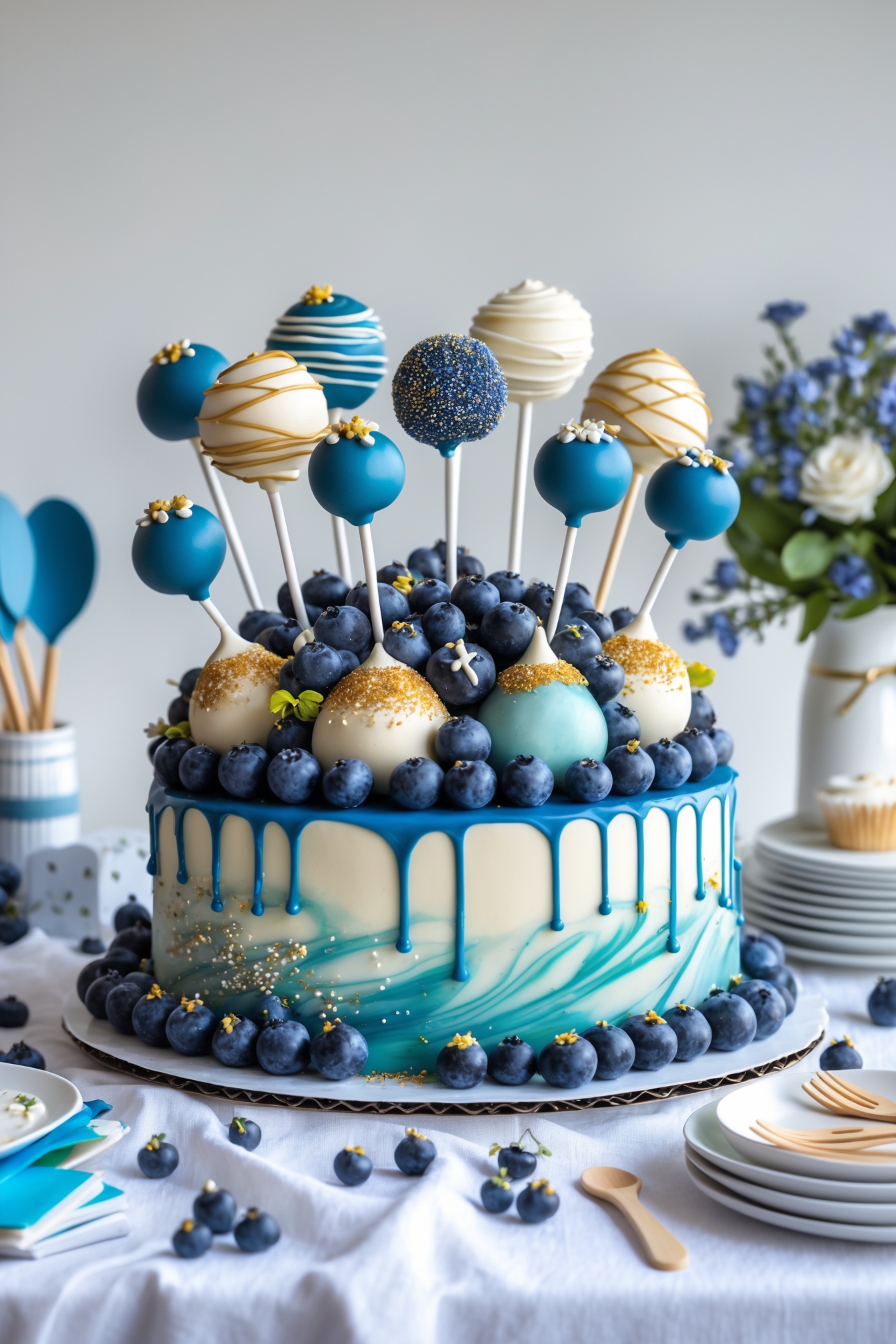 20+ Creative Blueberry Cake Decoration Ideas - CakeRe