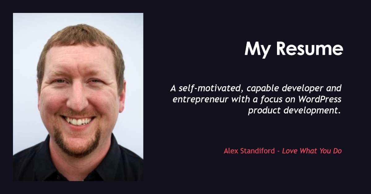 Resume - Alex Standiford