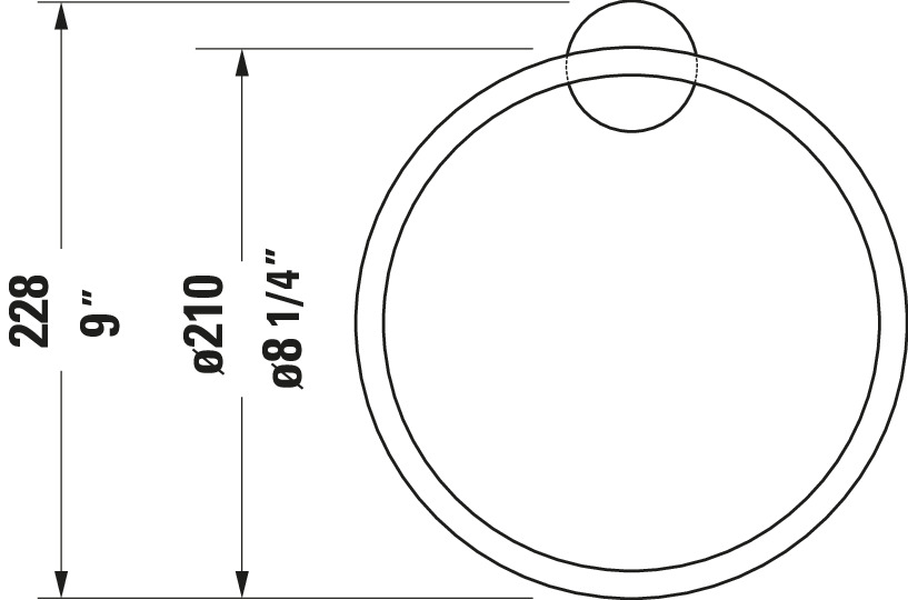 Pacific Plumbing Supply Company | Duravit Starck T Towel Ring in ...