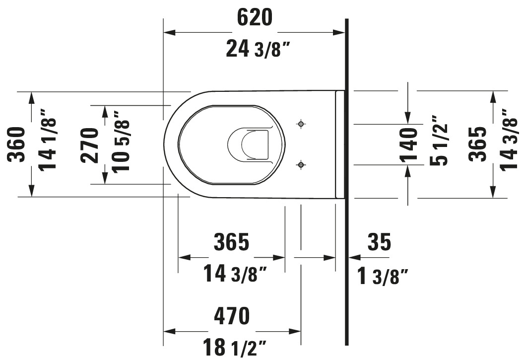 Pacific Plumbing Supply Company | Duravit Starck 3 1.6/0.8 GPF Dual ...